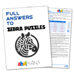 Zebra Puzzles Answers from Brainzilla – Aha! Printables