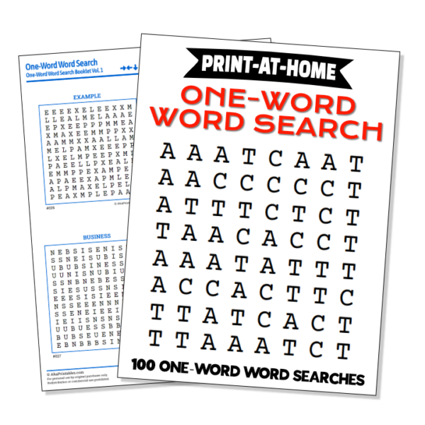 Word Search – Aha! Printables