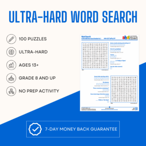 Ultra-Hard Word Search – Aha! Printables