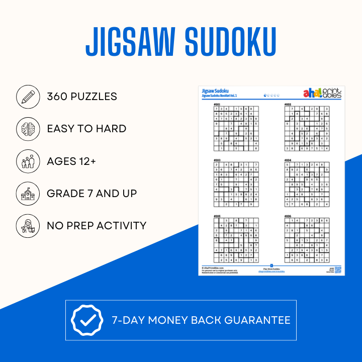 Jigsaw Sudoku – Aha! Printables