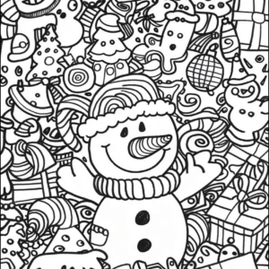 Christmas Doodles Coloring Book – Aha! Printables