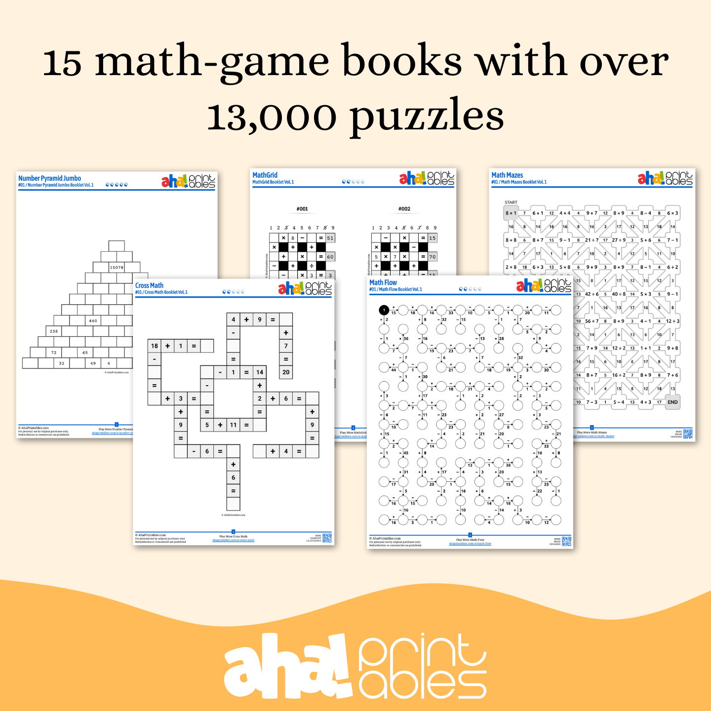 Math Games Bundle – Aha! Printables