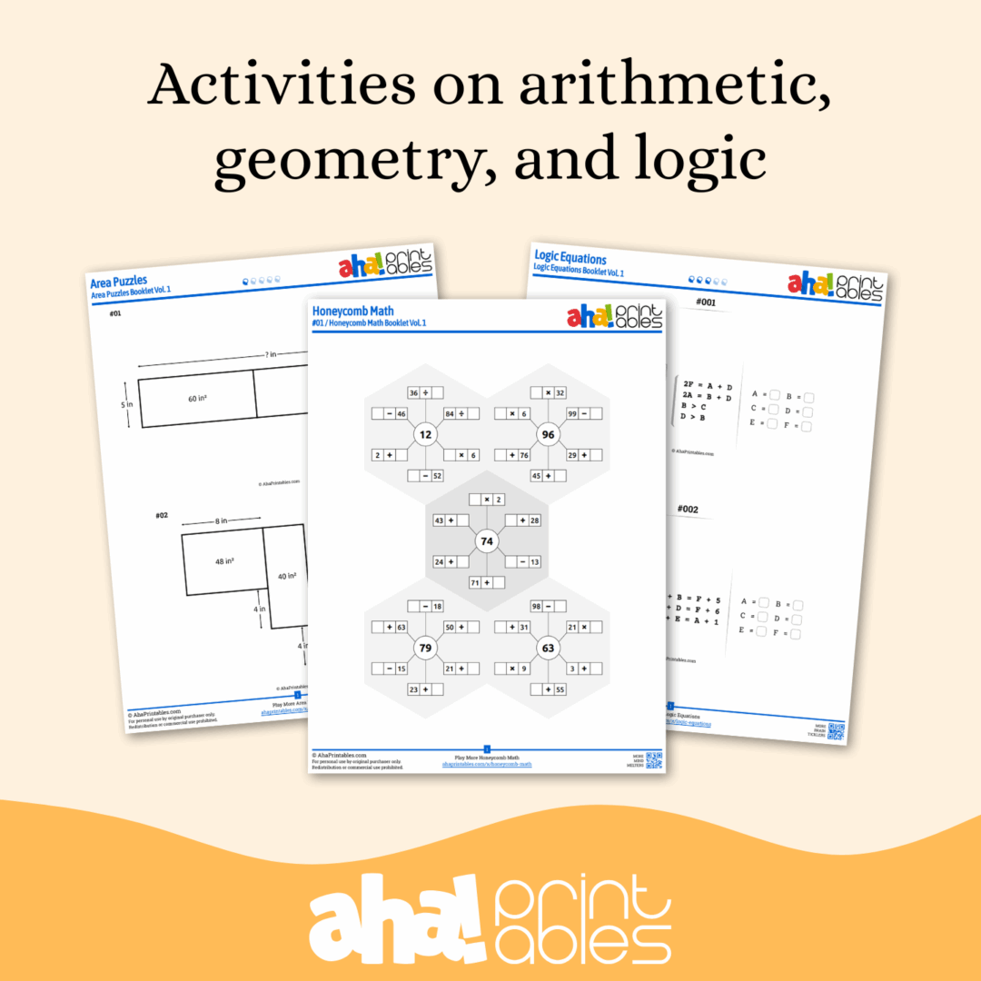 Math Games Bundle – Aha! Printables