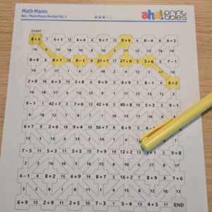 Math Mazes – Aha! Printables