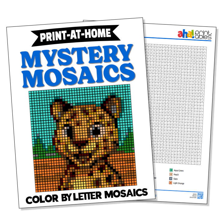 Mystery Mosaics – Aha! Printables